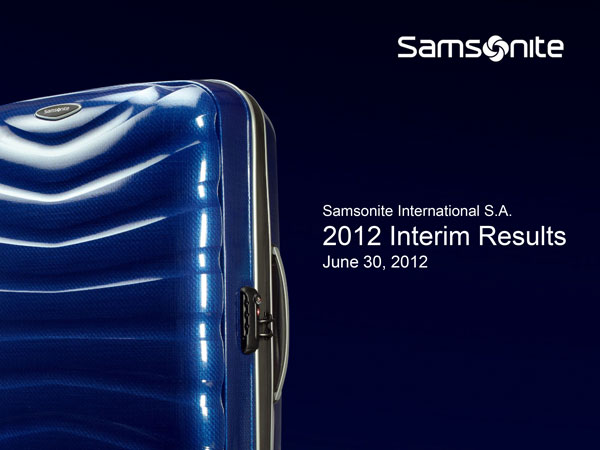 Samsonite: Investor Relations - Presentations & Webcasts